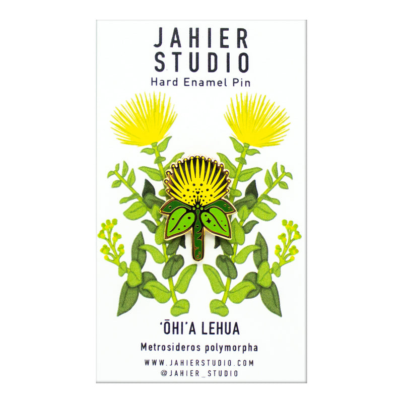 Lapel Pin: Yellow ʻŌhiʻa Lehua – Hawaii Pacific Parks Association